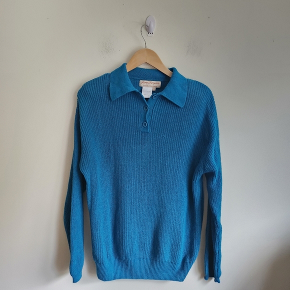 Norm Thompson | Sweaters | Vintage Norm Thampson Mens M Button Polo ...